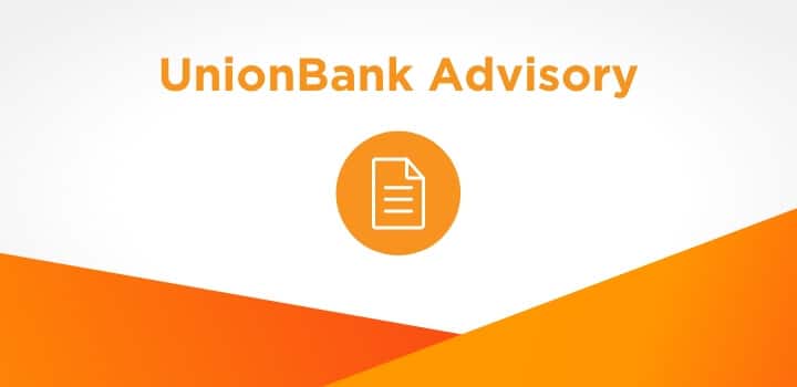 Advisory on Additional PESONet Cut-Off Time | UnionBank