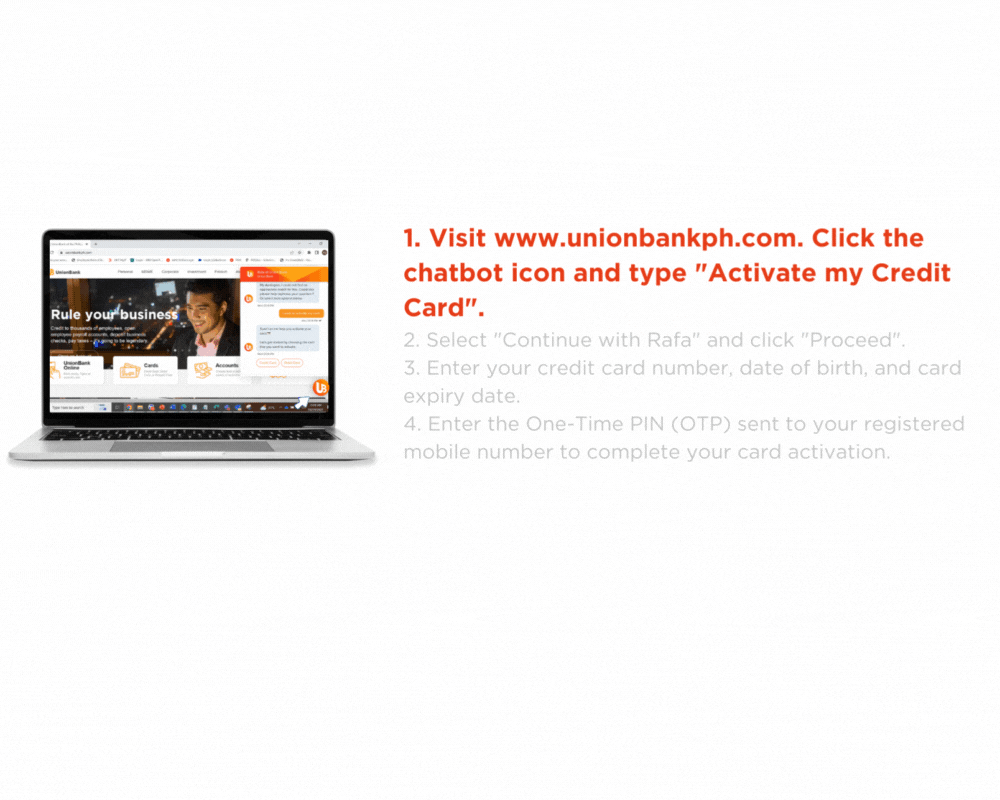Start enjoying your UnionBank Credit Card by activating it today ...